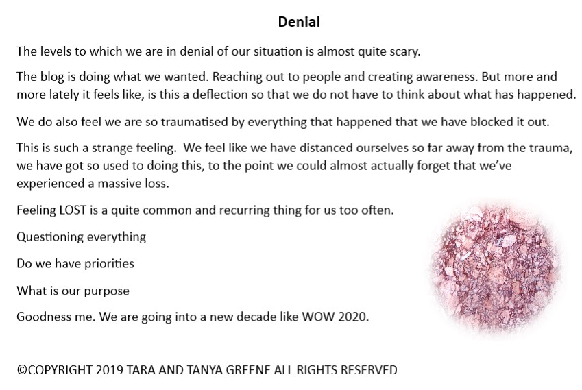 Denial and Grief – Grief Probate Journey